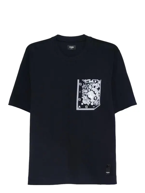 Fendi Bandana-print T-shirt - Blue