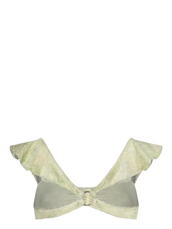 Collina Strada Ruffled Bralette - Green