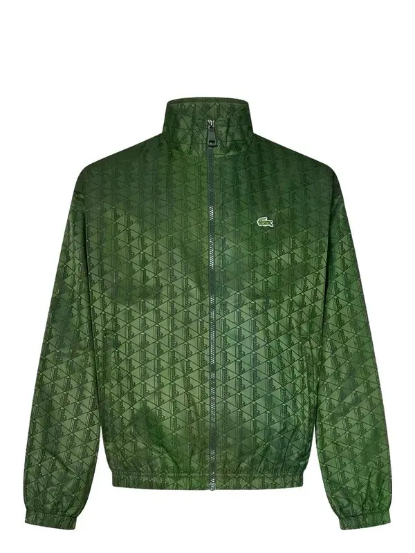 Lacoste Monogram Print Track Jacket - Green