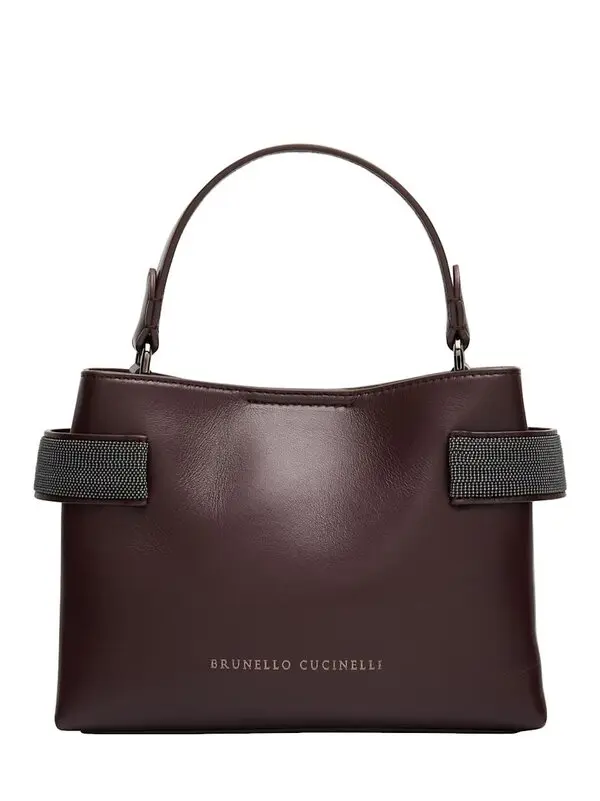 Brunello Cucinelli Essence Monili Top-handle Bag - Burgundy