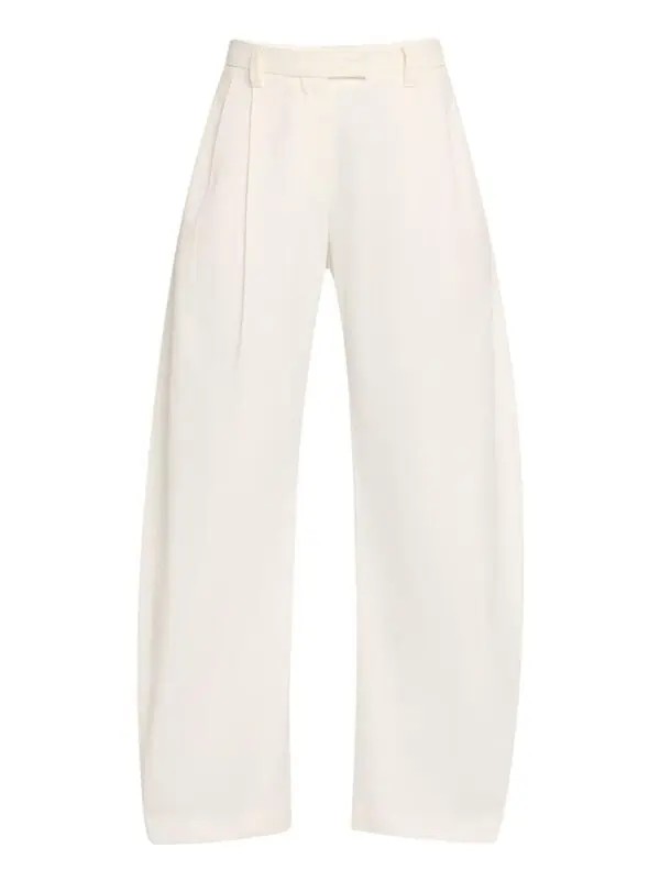Brunello Cucinelli Pleated Barrel-leg Pants - White