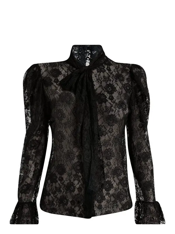 Chloé Lace Button-down Blouse - Black