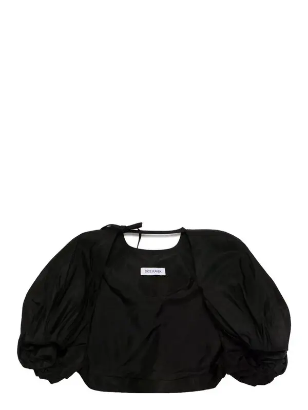 Dice Kayek Bow-detail Cape - Black
