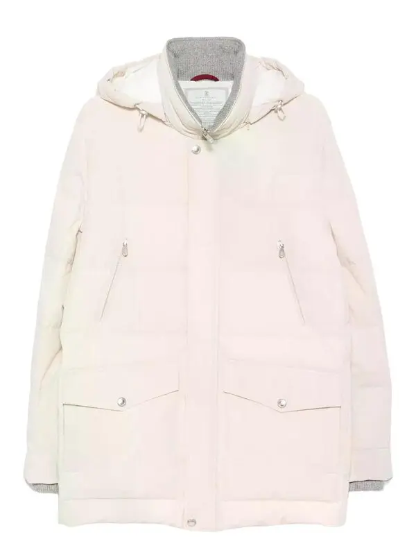 Brunello Cucinelli Hooded Puffer Jacket - Neutrals