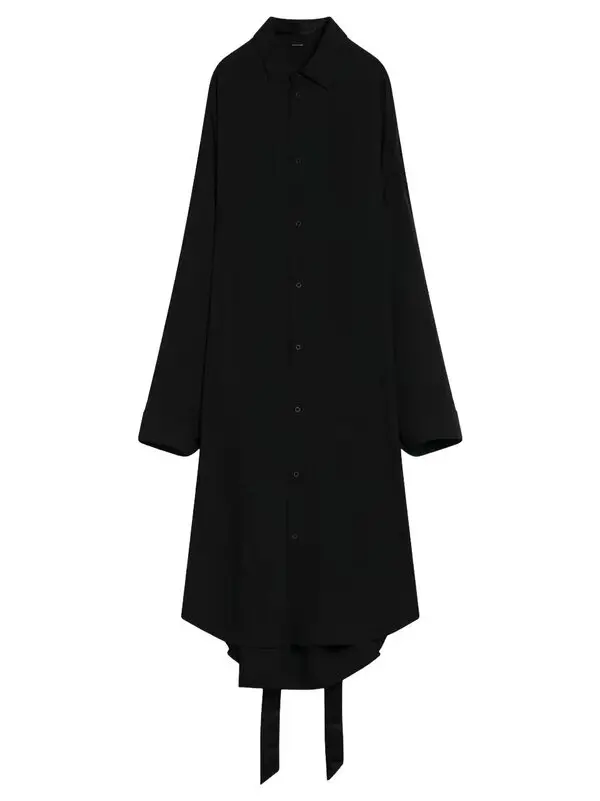 Balenciaga Lace-up Back Dress - Black
