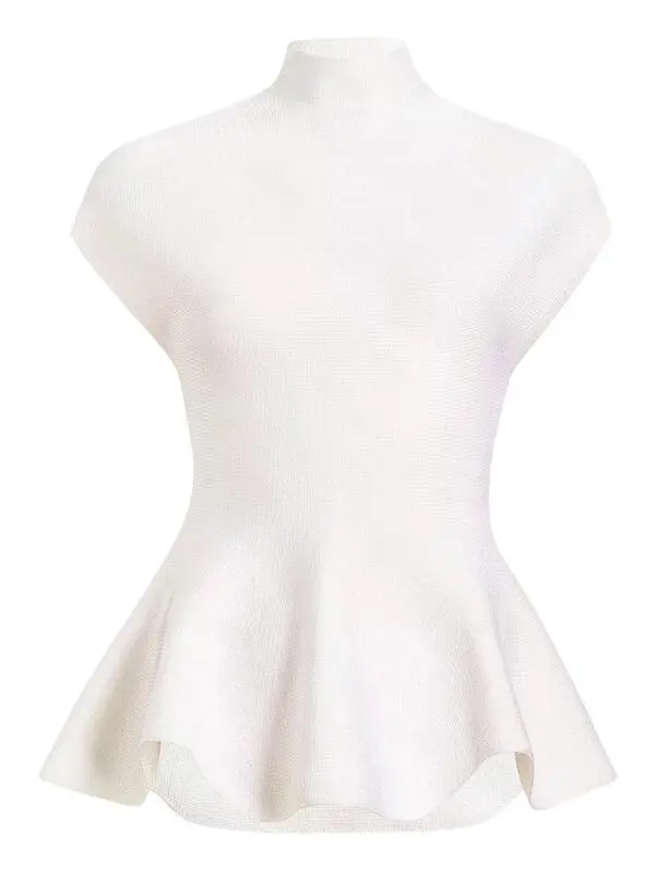 Khaite Peplum Hem Top - White
