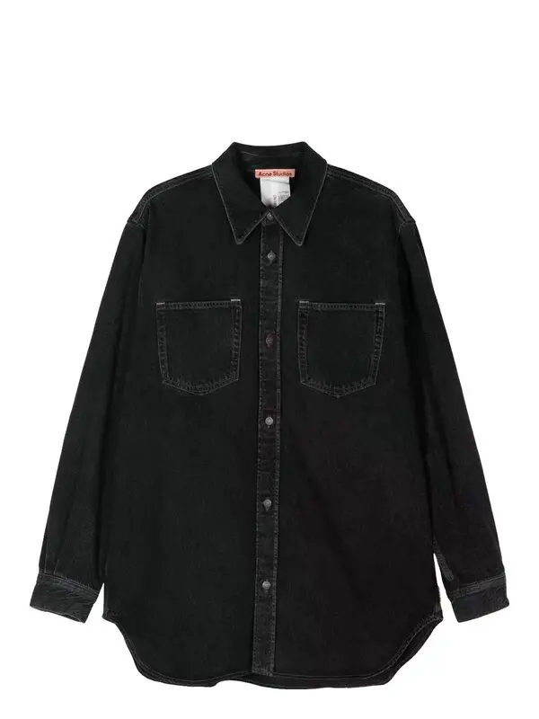 Acne Studios Long-sleeve Denim Shirt - Black