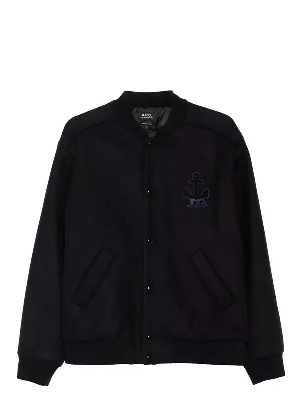 A.p.c. Logo-embroidered Jacket - Blue