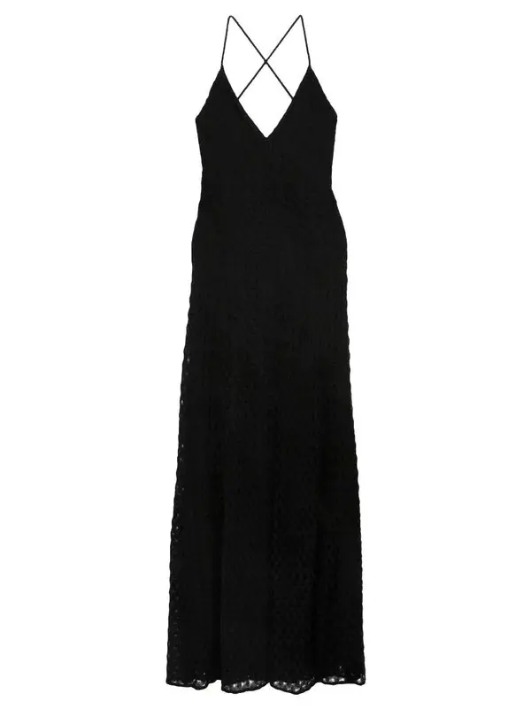 Missoni V-neck Maxi Dress - Black
