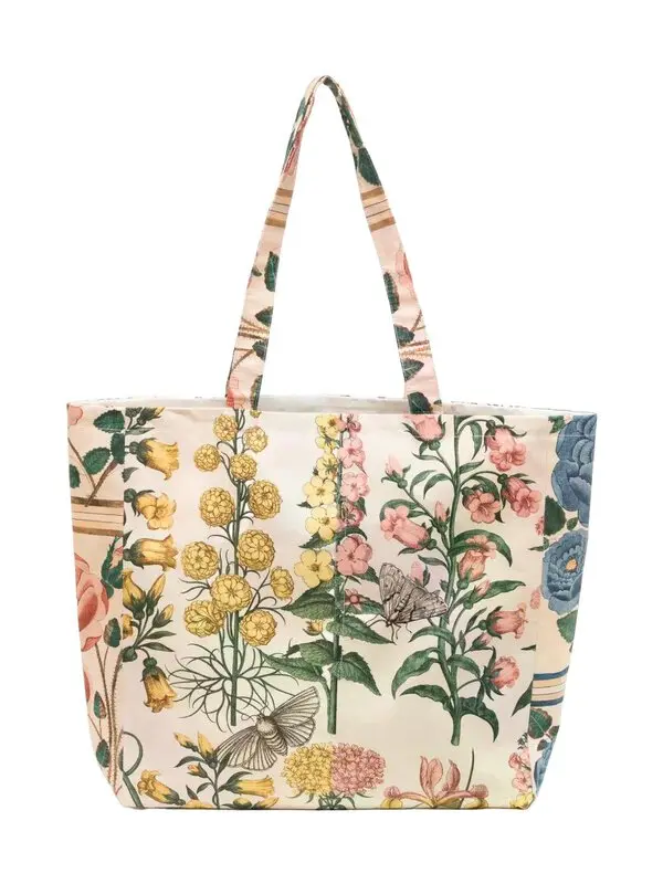 Biyan Flower-print Tote Bag - Neutrals
