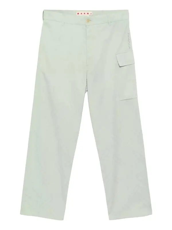 Marni Cotton Trousers - Green