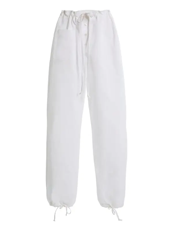 Victoria Beckham Cotton Cargo Trousers - White
