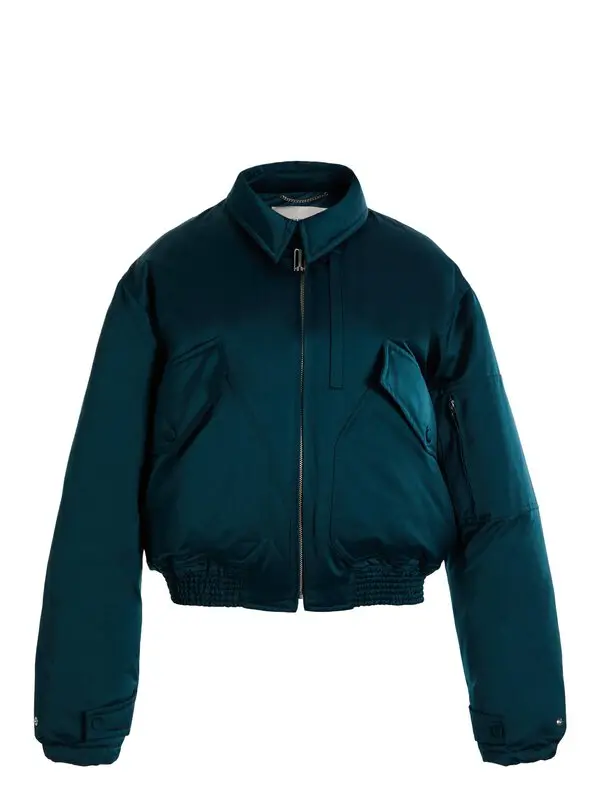 Victoria Beckham Padded Bomber Jacket - Green