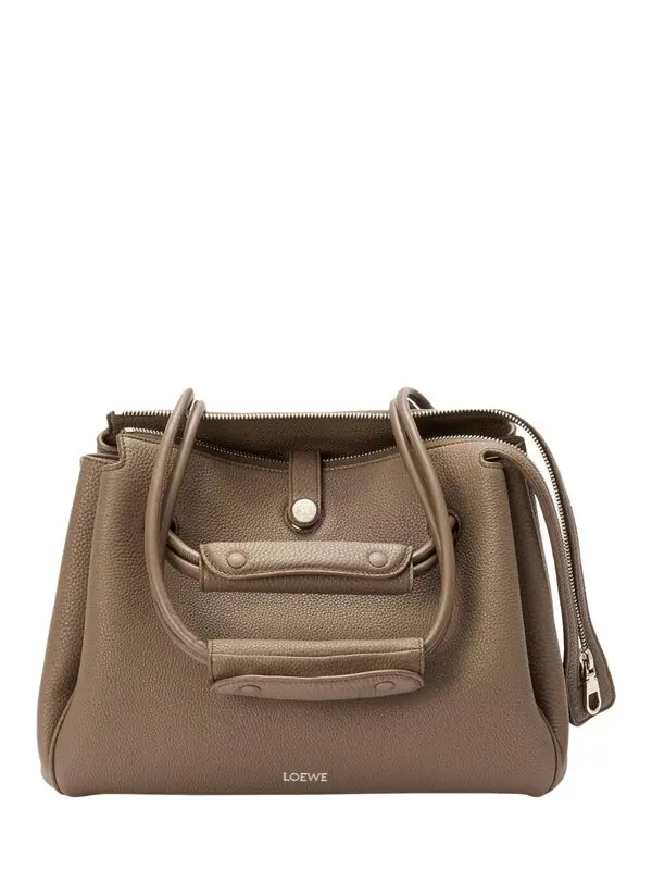 Loewe Medium Grained Leather Madrid Shoulder Bag - Brown
