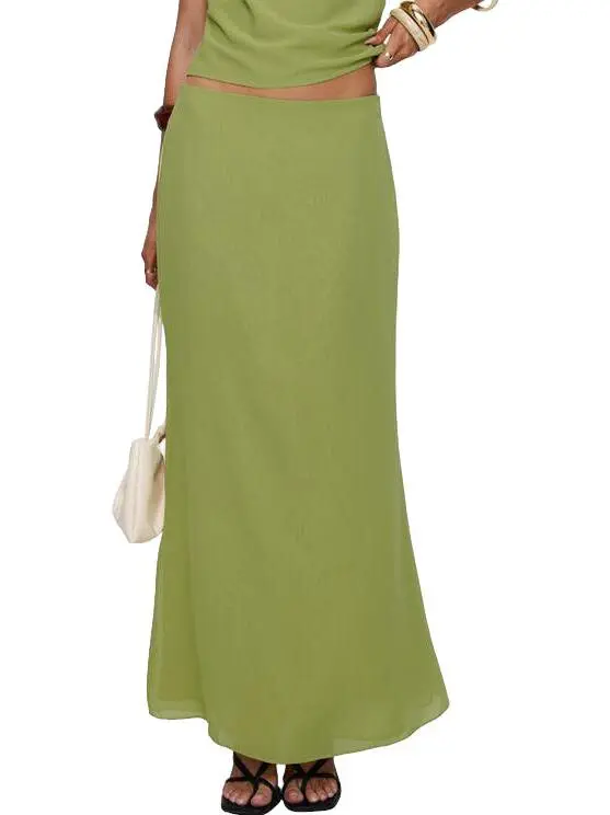 Princess Polly Eleganza Maxi Skirt - Green