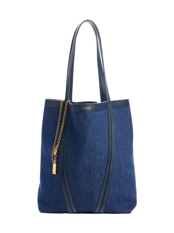 Chloé Spin Denim Tote - Submarine Blue