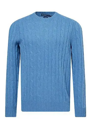 Ralph Lauren Cable-knit Cashmere Jumper - Tide Pool Blue Hthr