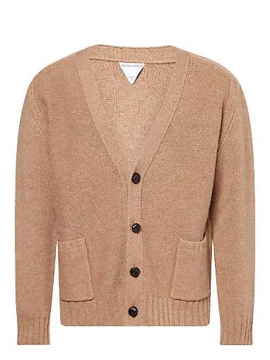 Bottega Veneta V-neck Knitted Wool Cardigan - Caramel
