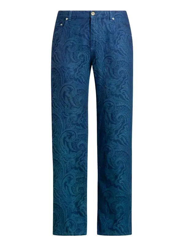 Etro Paisley-print Jeans - Blue