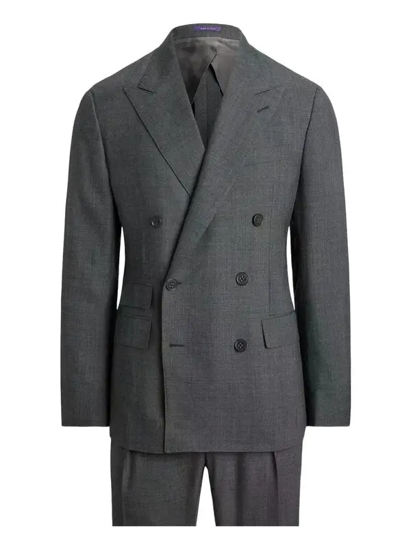 Ralph Lauren Purple Label Double-breasted Tailored Blazer - Grey