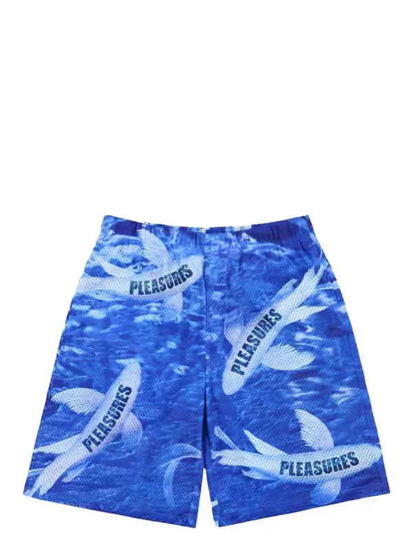 PLEASURES Koi Mesh Shorts - Blue