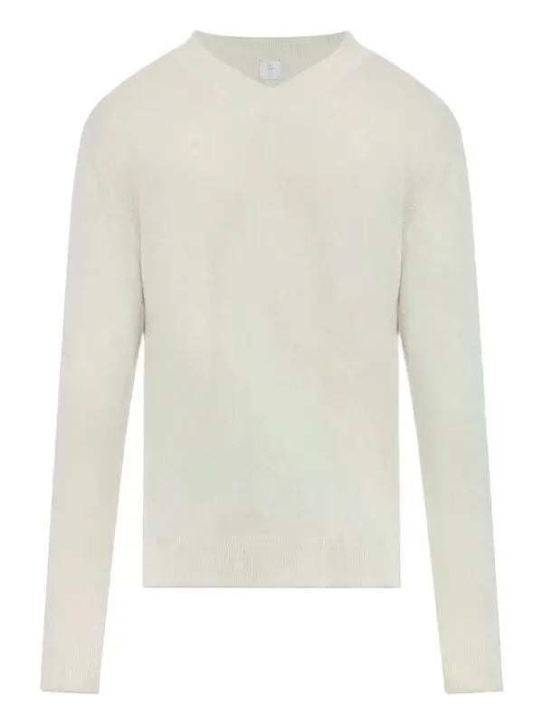 Eleventy V-neck Jumper - Neutrals