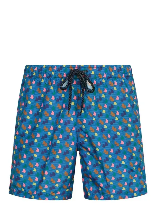 DRUMOHR Printed Swim Shorts - Blue