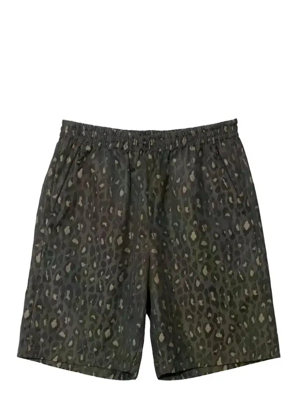 Needles Leopard-print Track Shorts - Grey