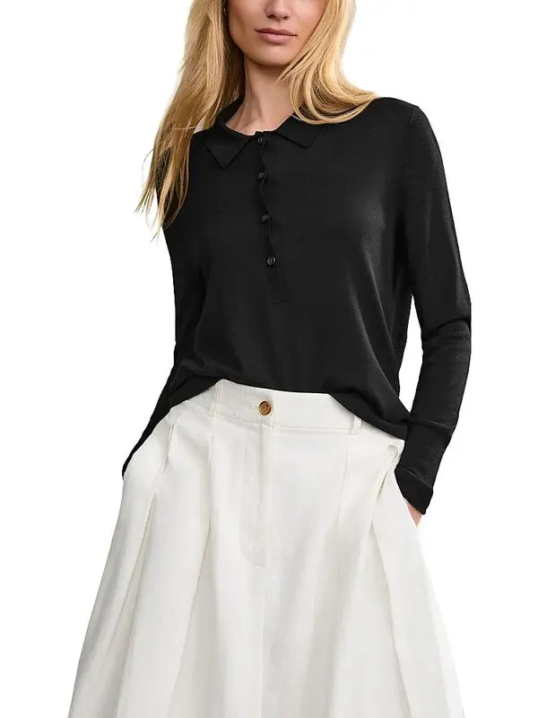 Jenni Kayne Grayson Polo Top - Black