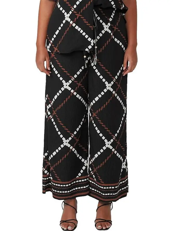 ESTELLE Printed Wide Leg Pants - Print