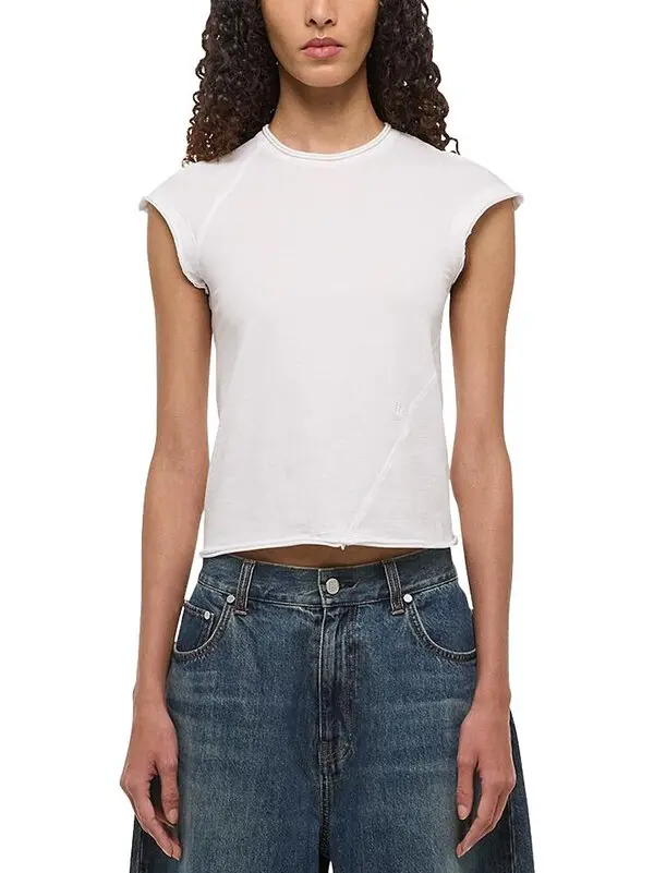 Helmut Lang Twisted Spliced Top - Optic White