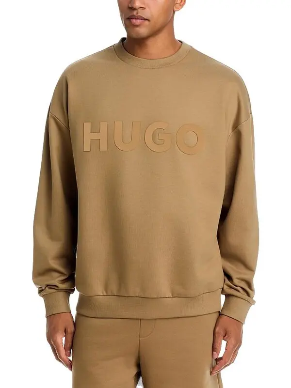 Hugo Denix Oversized Logo Sweatshirt - Medium Brown