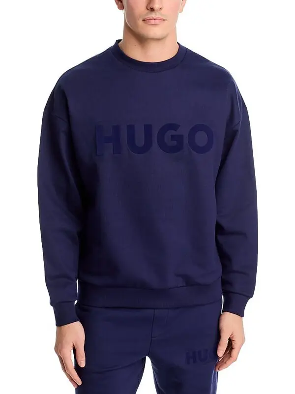 Hugo Denix Oversized Logo Sweatshirt - Navy