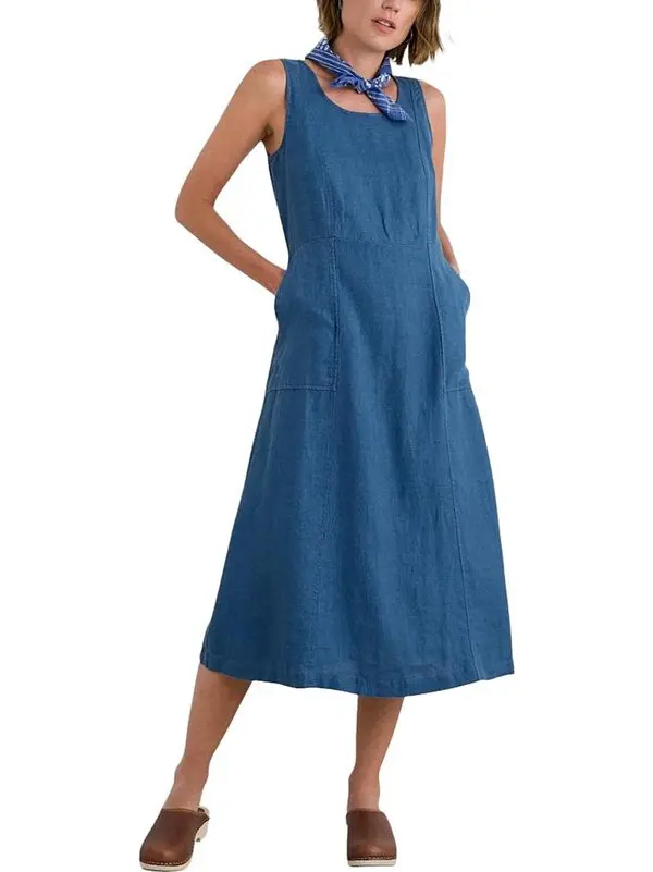 SEASALT CORNWALL Grass Wave Sleeveless Dress - Sailor