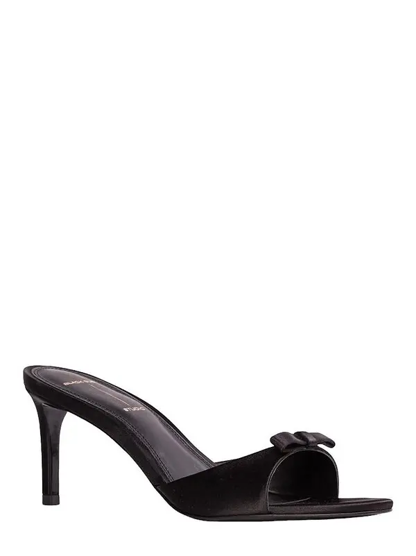 BLACK SUEDE STUDIO Albie 65 Mule Sandals - Black