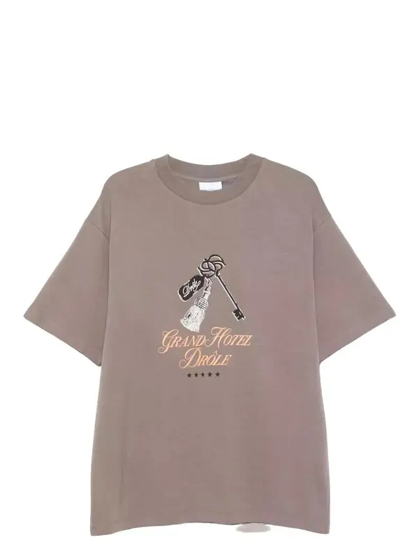 Drole De Monsieur Graphic-print T-shirt - Grey