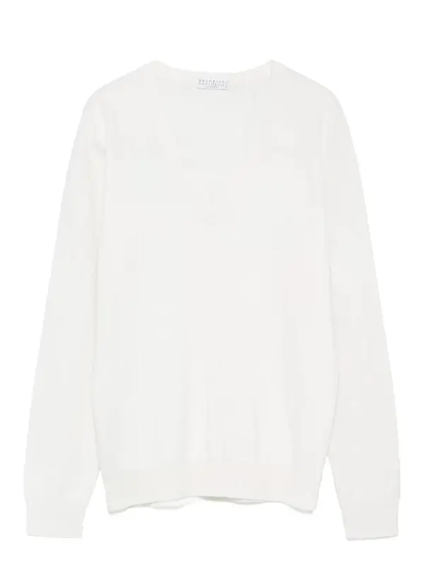 Brunello Cucinelli V-neck Sweater - Neutrals