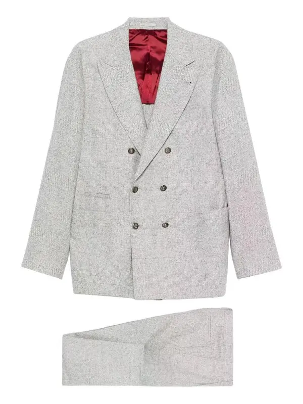 Brunello Cucinelli Double-breasted Blazer - Grey