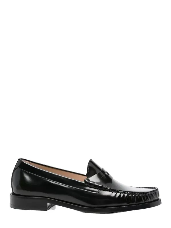 STUART WEITZMAN Leather Loafers - Black