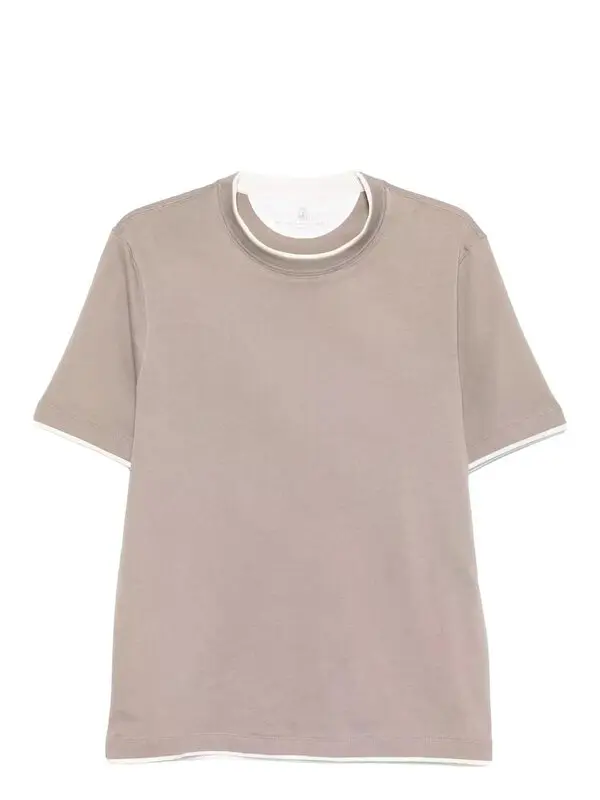 Brunello Cucinelli Cotton T-shirt - Brown