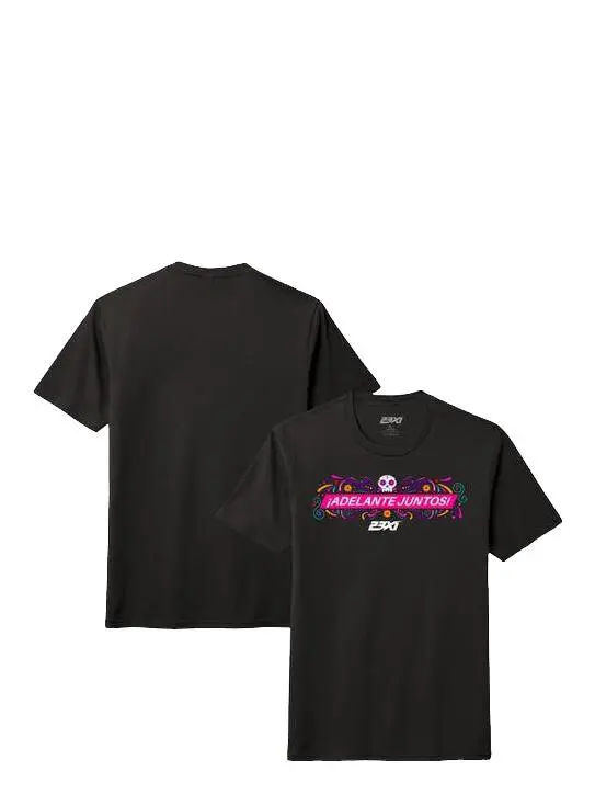 23XI RACING Adelante Juntos Mexico City Race Tri-blend T-shirt - Black
