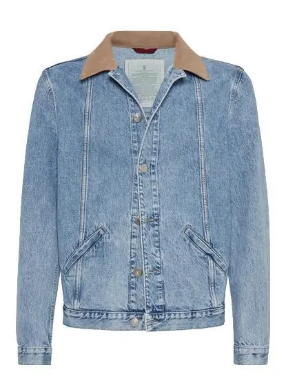 Brunello Cucinelli Cotton Denim Jacket - Light Blue Denim