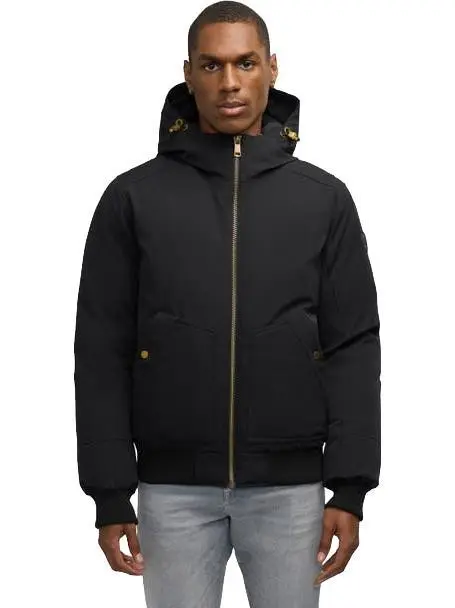 Pajar Pine Bomber With Fur Trimmed Hood - Black