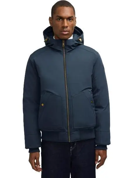 Pajar Pine Bomber With Fur Trimmed Hood - Navy