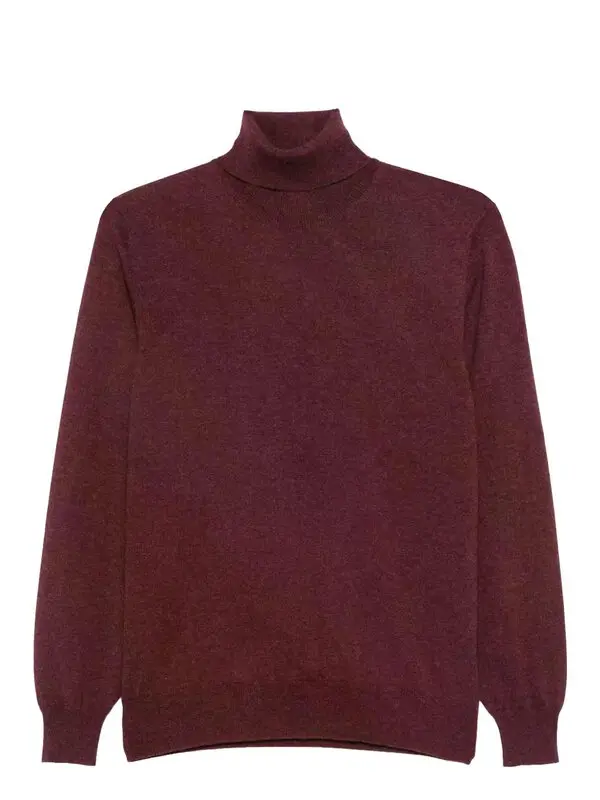 Brunello Cucinelli Cashmere High Neck Sweater - Red