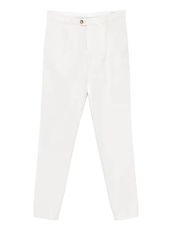 Brunello Cucinelli Cotton Straight-leg Trousers - Neutrals