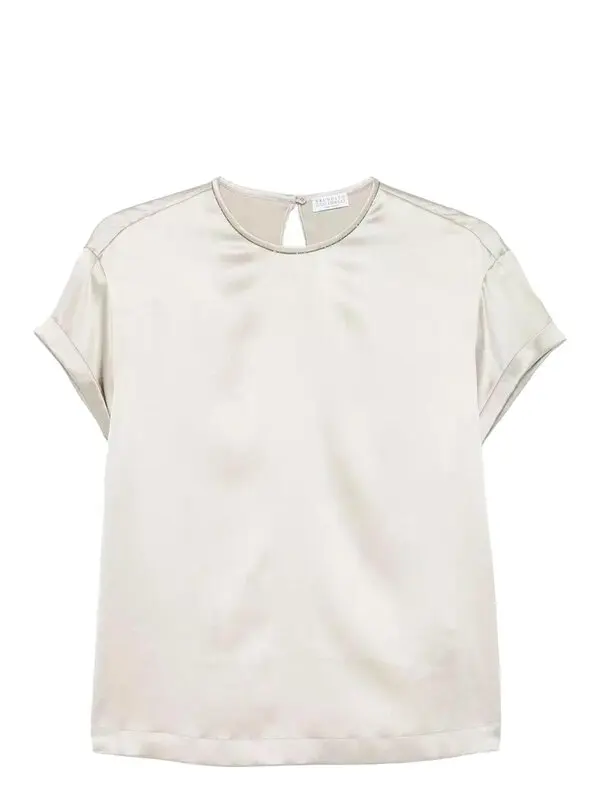 Brunello Cucinelli Short Sleeve Blouse - Grey