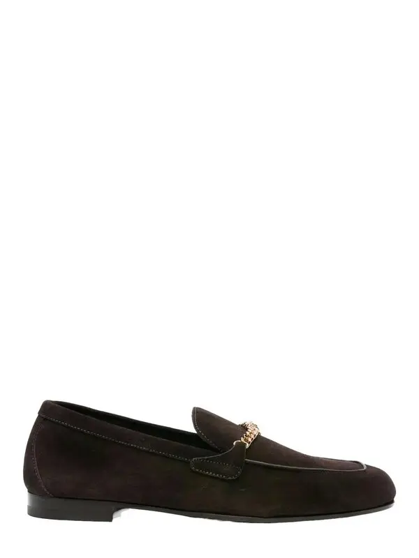 Versace Suede Loafers - Brown