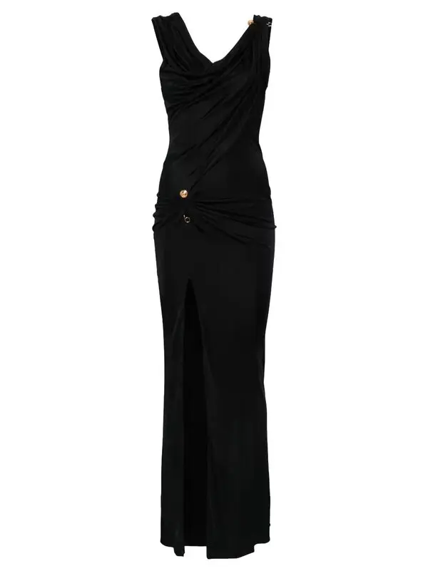 Versace Asymmetric Neck Dress - Black