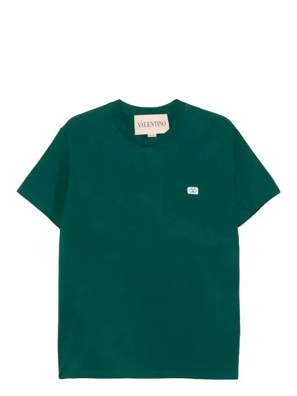Valentino Garavani Embroidered-logo T-shirt - Green